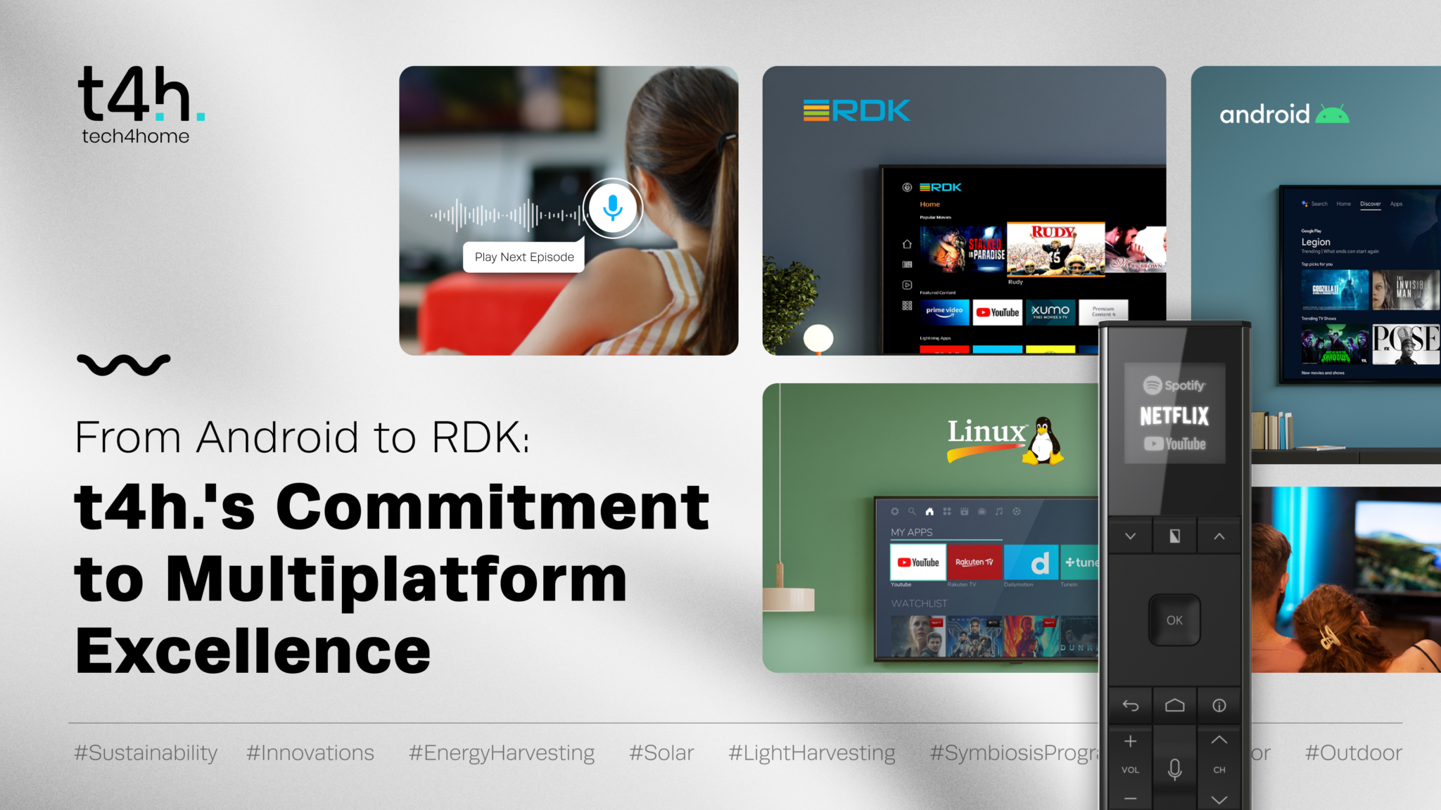 We design, develop and deliver remote control solutions - t4h (Tech4home)